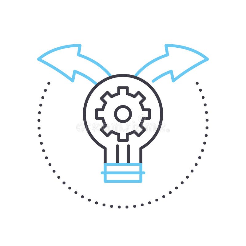 Development Solutions Line Icon, Outline Symbol, Vector Illustration ...