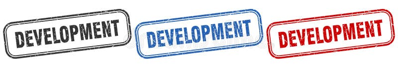 Development Square Isolated Sign Set. Development Stamp Stock Vector ...