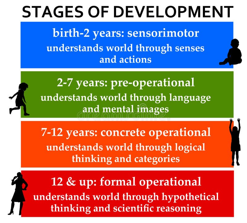 Development Stages Children Stock Illustration - Illustration of learn ...
