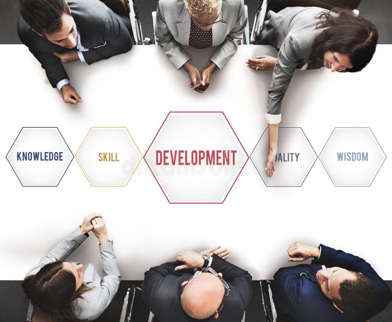 Development Success Training Geometric Forms Graphic Stock Photo ...