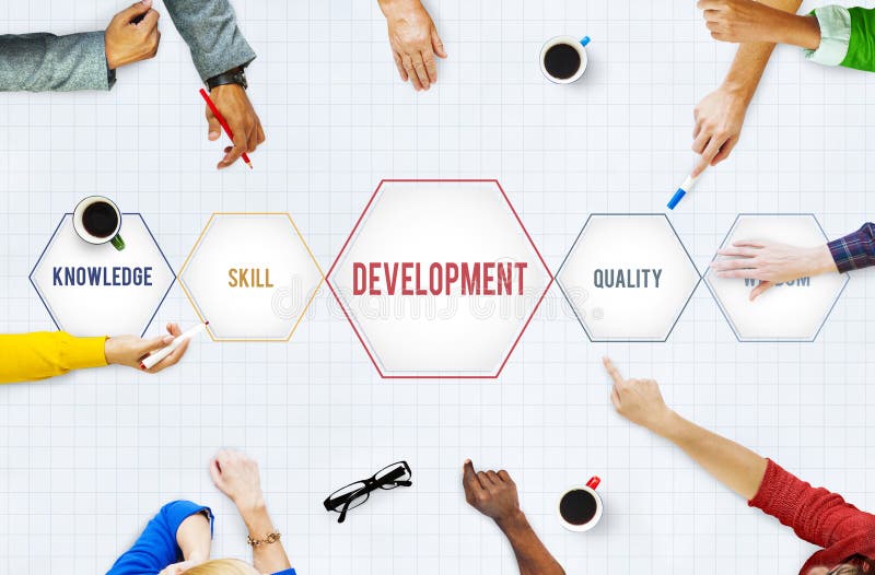 Development Success Training Geometric Forms Graphic Stock Photo ...
