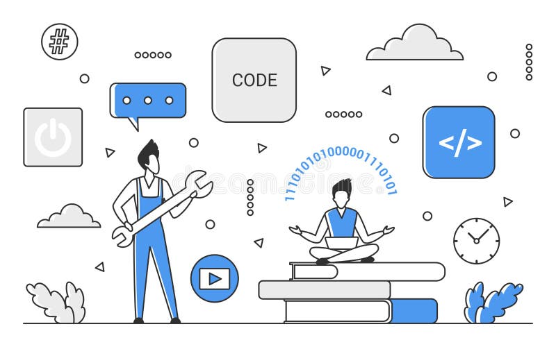 Development support team stock illustration. Illustration of method ...