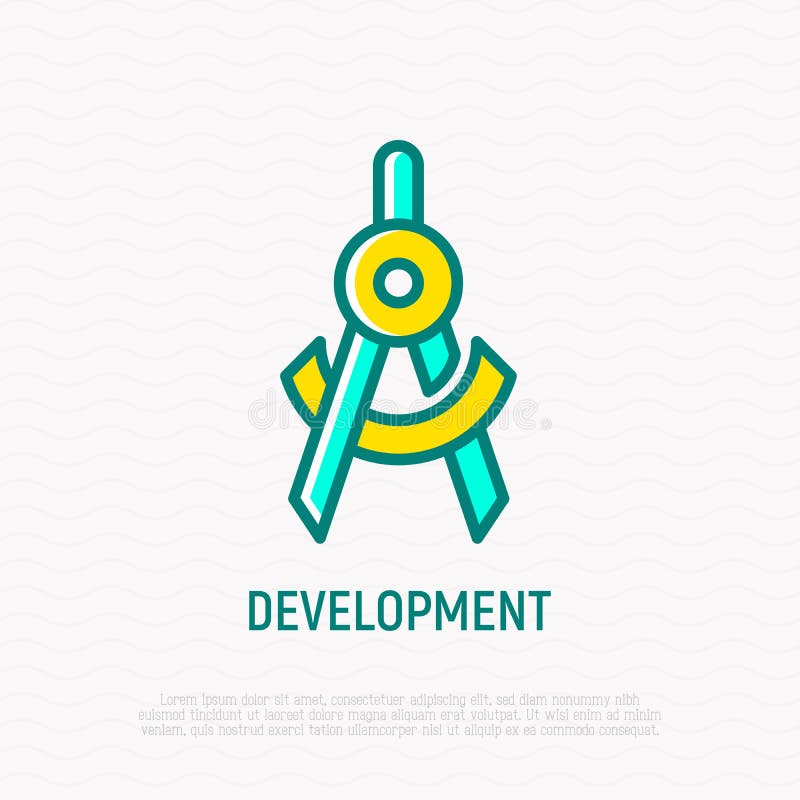 Development Symbol Thin Line Icon Stock Vector - Illustration of symbol ...