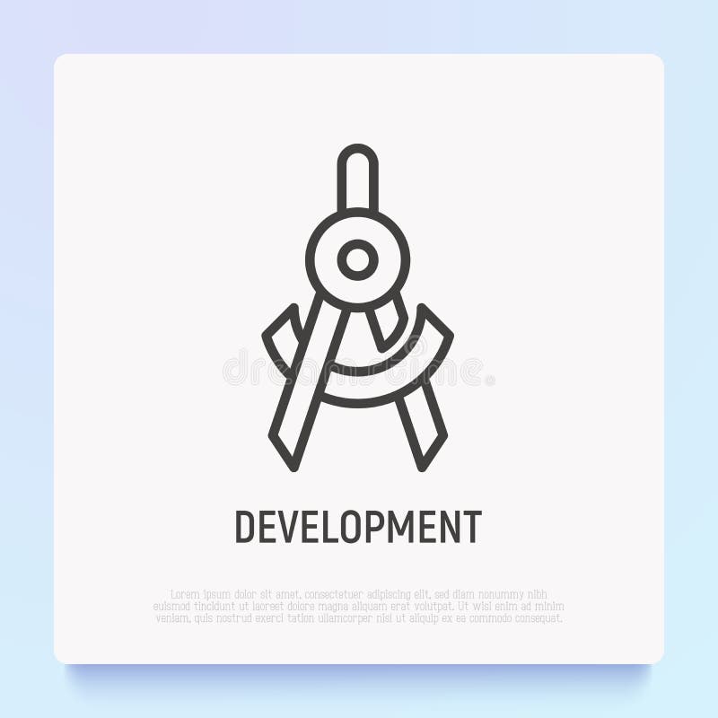 Development Symbol Thin Line Icon. Modern Vector Illustration Stock ...