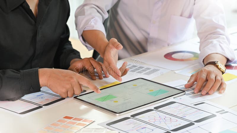 Development Team Brainstorming Their Upcoming Project in Modern Office ...