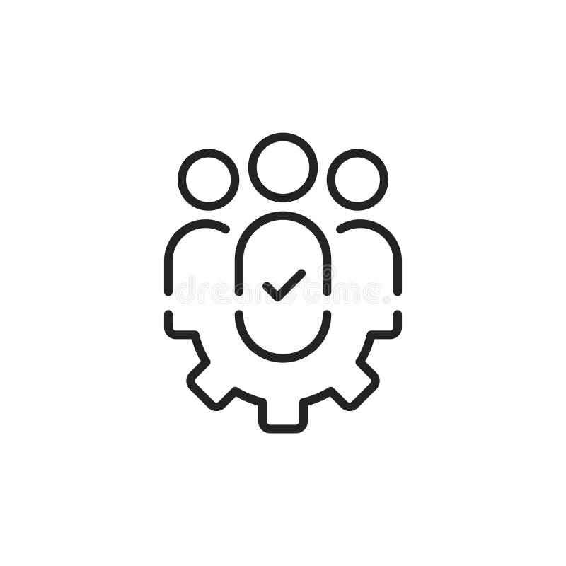 Development Team or Managed Project Icon Stock Vector - Illustration of ...