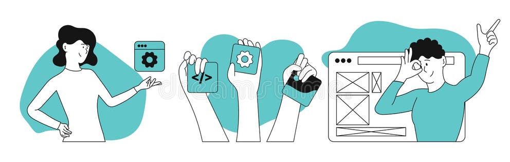 Development Team Vector Illustration Concept. Business Development and ...