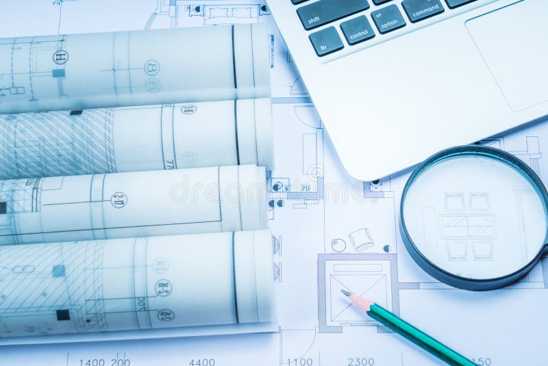 The Development of Technology Project Stock Image - Image of calculator ...