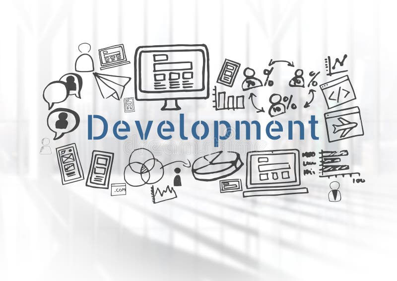 Development Text with Drawings Graphics Stock Illustration ...