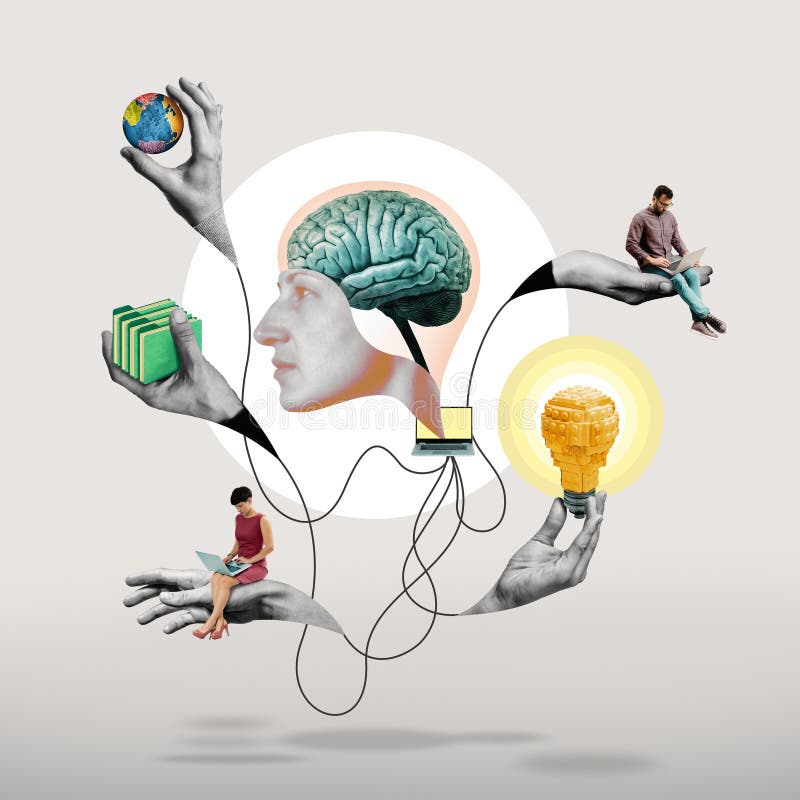 Integration of Artificial Intelligence into Modern Life. Concept. Stock ...