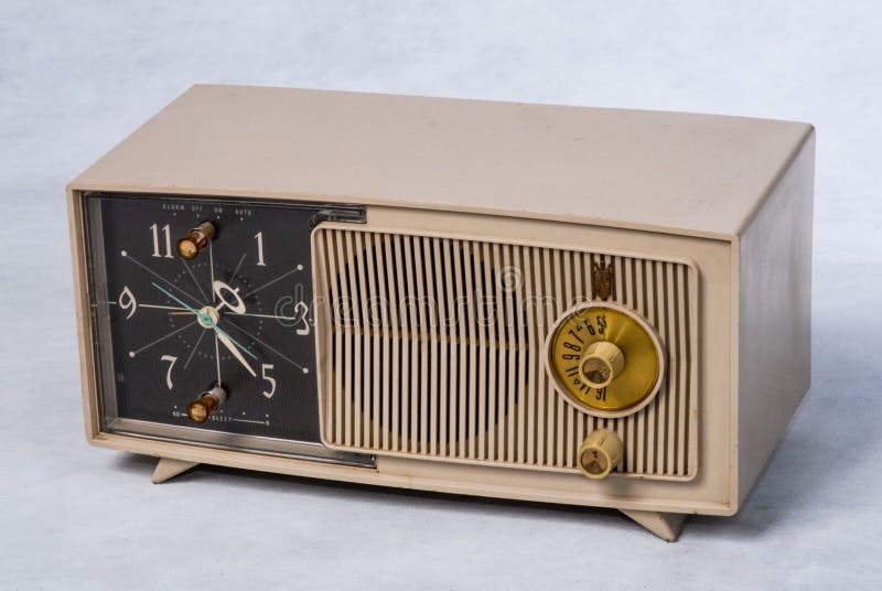 Transistor Clock Radio from the 1950s. Stock Photo - Image of receiver ...