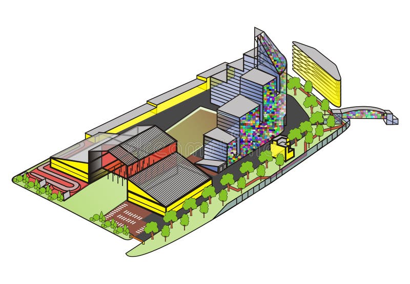 Development Urban Area in Vector Stock Vector - Illustration of ...