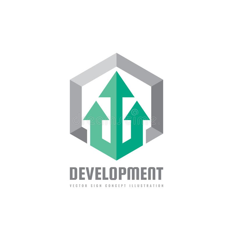 Development - Vector Business Logo Template Concept Illustration ...