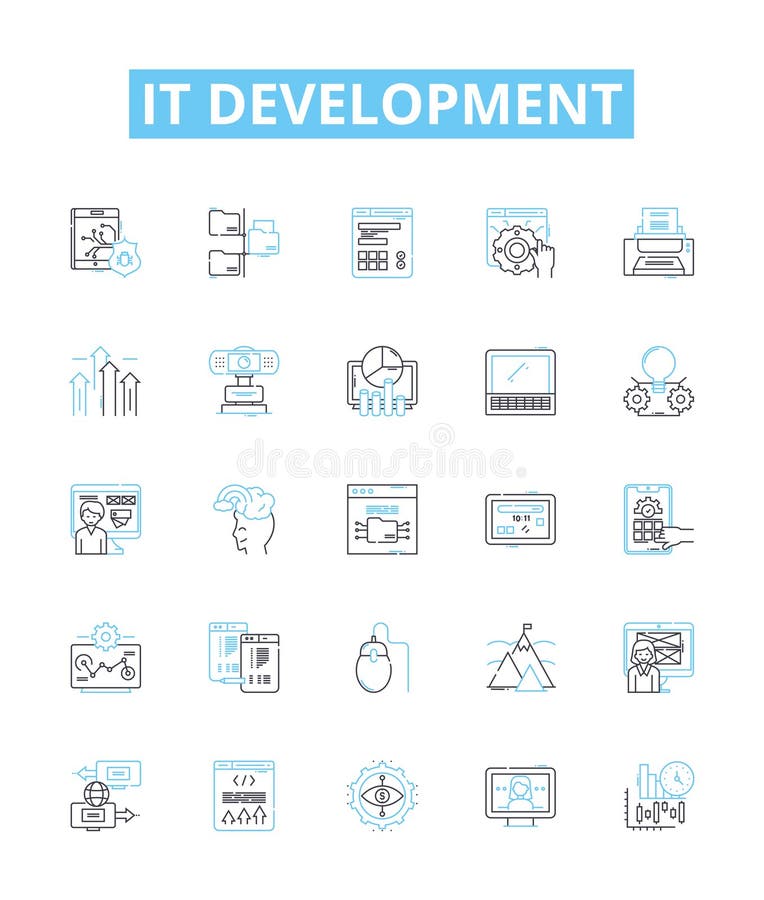 It Development Vector Line Icons Set. it, Development, Software, Coding, Engineering, Program ...