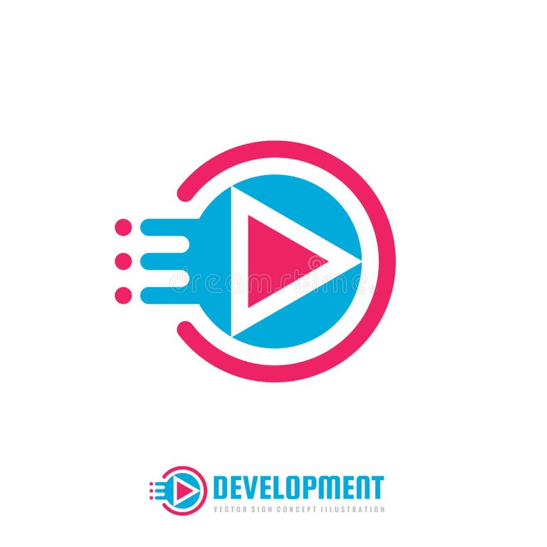 Development - Vector Logo Template Concept Illustration. Abstract Arrow ...