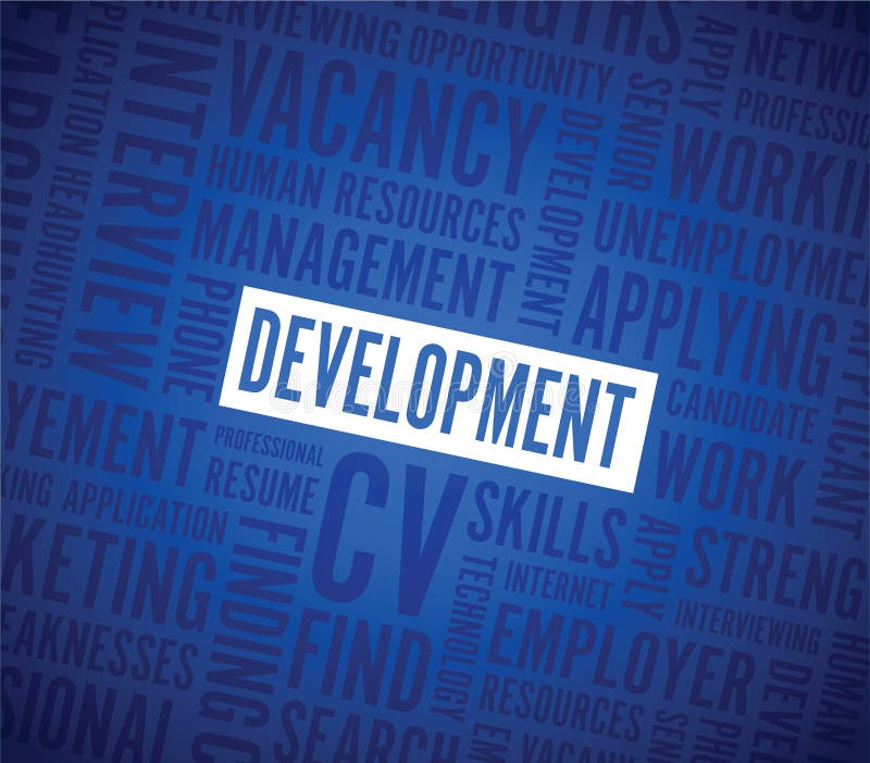 Development Word Cloud Collage Stock Illustration - Illustration of ...