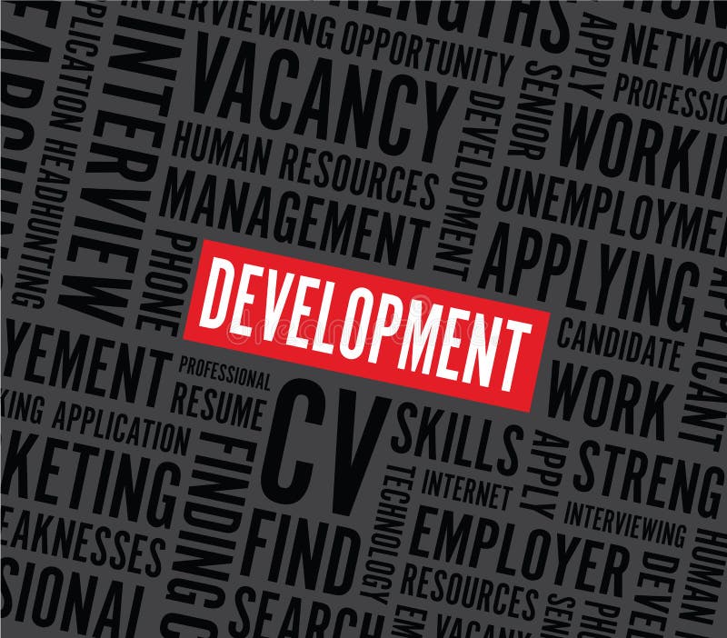 Development Word Cloud Collage Stock Illustration - Illustration of ...