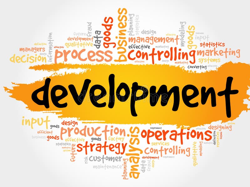 Development Word Cloud Collage Stock Illustration - Illustration of ...