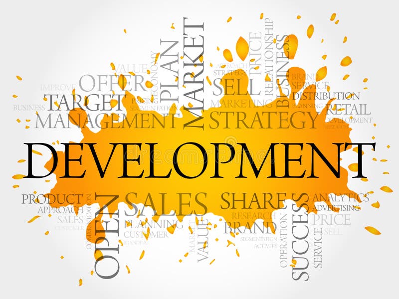 Development Word Cloud Collage Stock Illustration - Illustration of ...