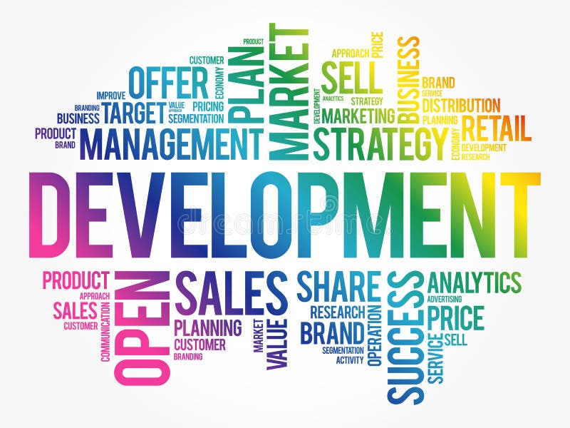 Development Word Cloud Collage Stock Illustration - Illustration of ...