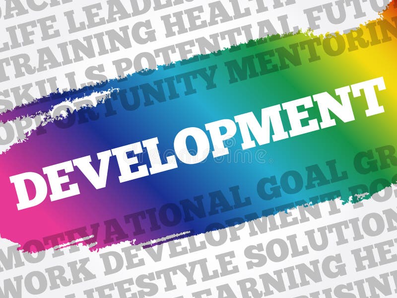 Development Word Cloud Collage Stock Illustration - Illustration of ...