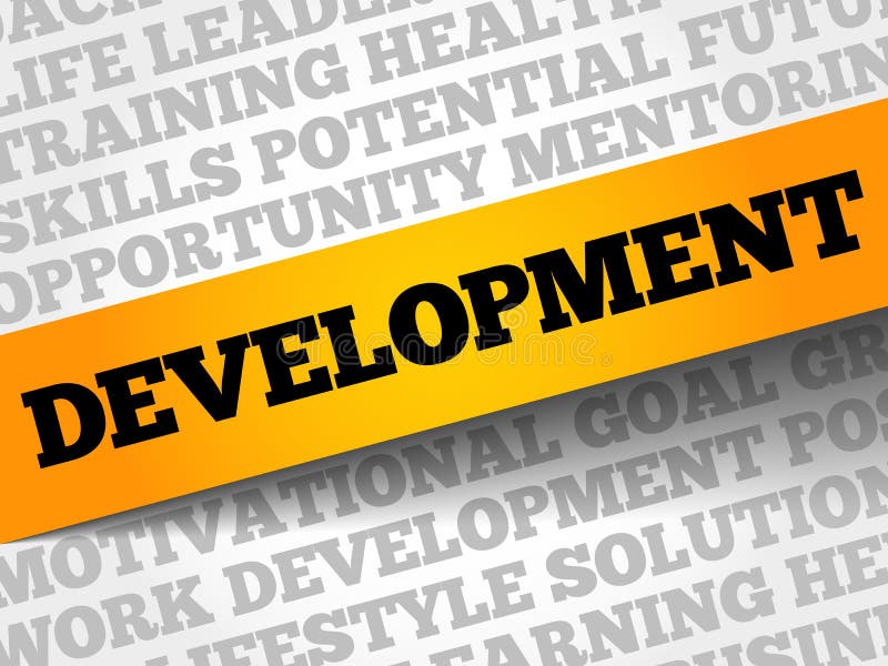 Development word cloud stock illustration. Illustration of definition ...