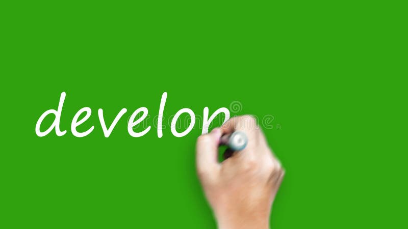 Development - Writing with Marker on Green Screen Stock Footage - Video ...