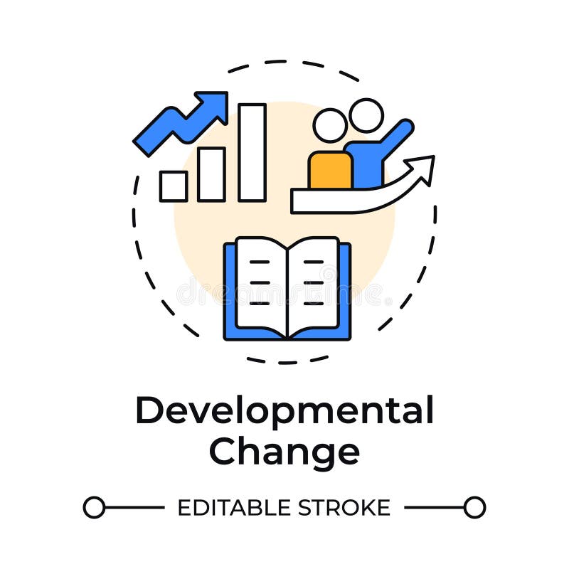 Developmental Change Multi Color Concept Icon Stock Illustration ...