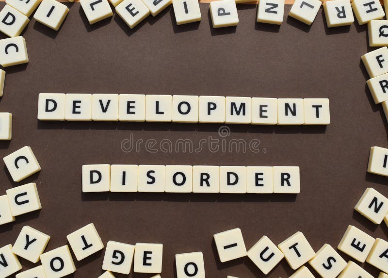 Developmental Letters Brown Background Stock Image - Image of brown ...