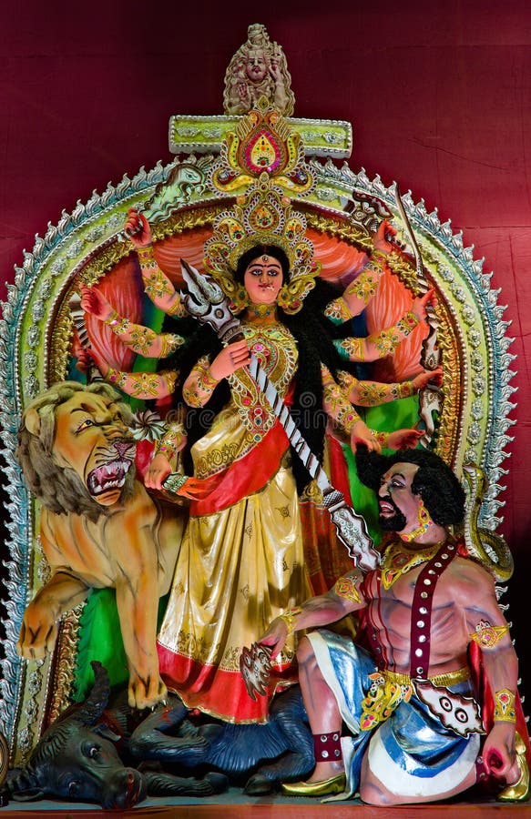 Devi Durga Godesidol No Festival De Puja Em Durga Foto de Stock ...