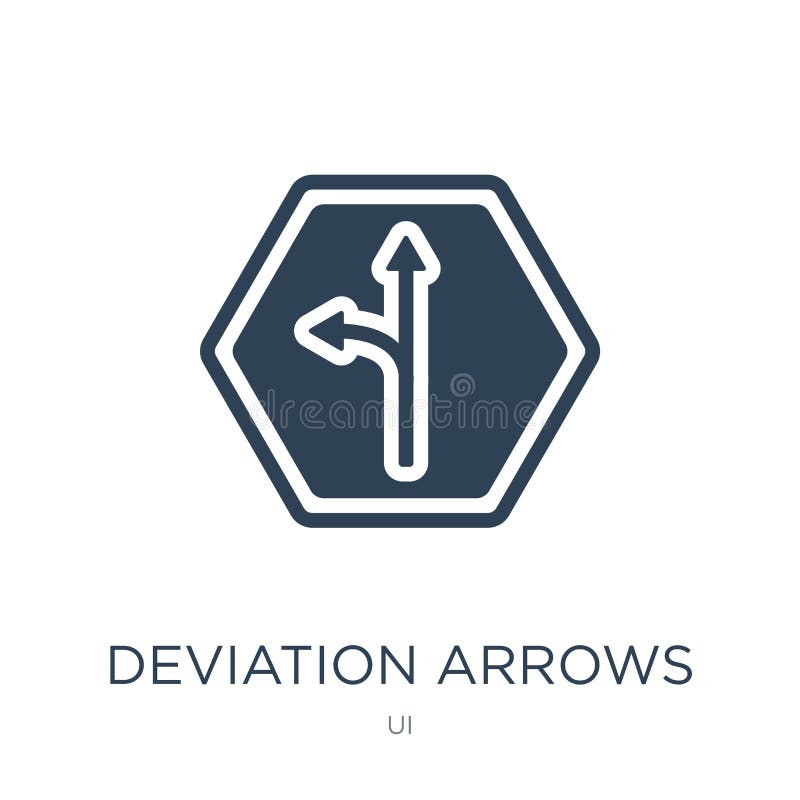Deviation Arrows Icon in Trendy Design Style. Deviation Arrows Icon ...