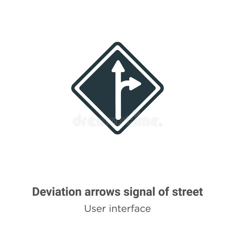 Deviation Sign icon stock vector. Illustration of vecotr - 110991811