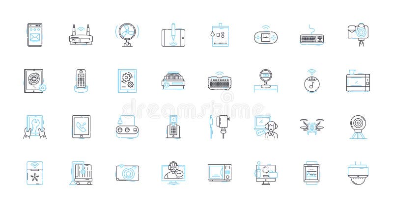 Device Advancements Linear Icons Set. Innovation, Progression ...
