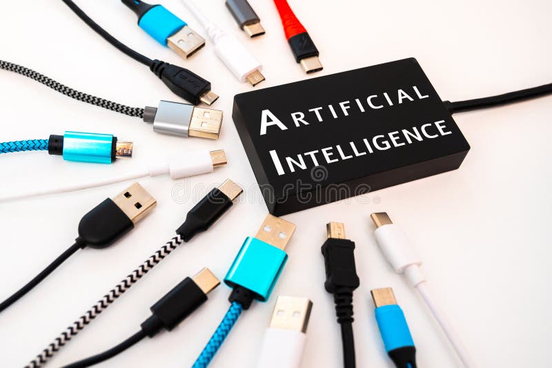 Use and Diffusion of Artificial Intelligence. Stock Image - Image of ...