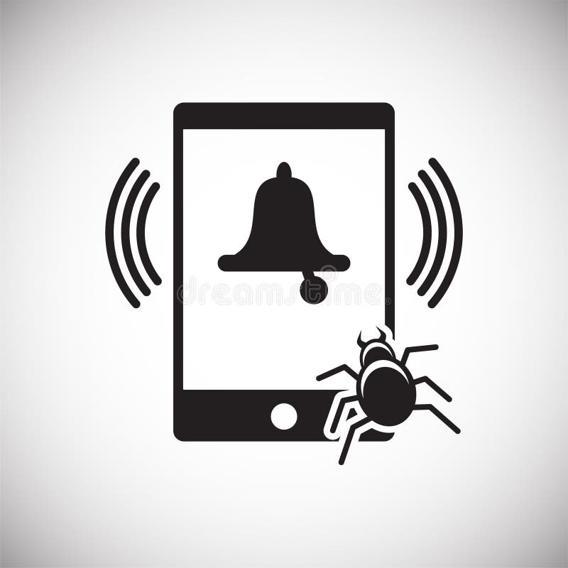 Device Attack Icon on Background for Graphic and Web Design. Simple ...
