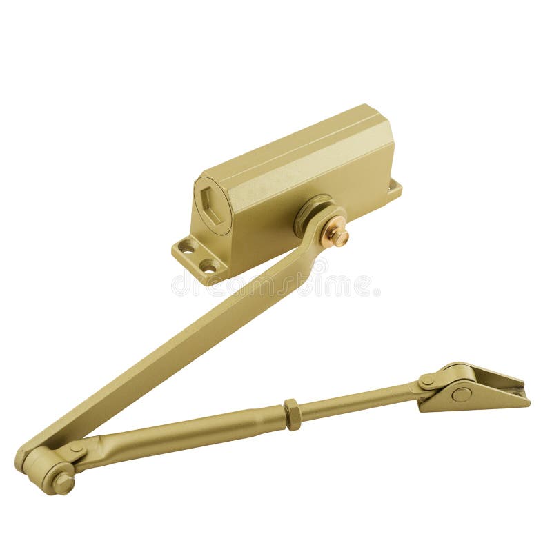 The Device for Automatic Closing a Door Stock Image - Image of mounted ...