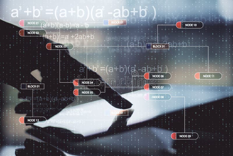 Device with Big Data Interface Stock Image - Image of computer, chain ...