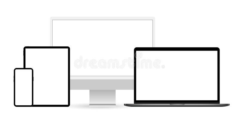 Pc Mock Up Vector Stock Illustrations – 639 Pc Mock Up Vector Stock ...