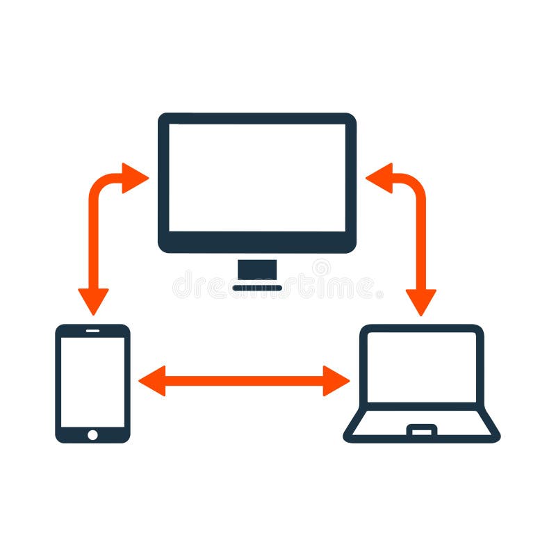 Device, Connect, Connection Icon. Vector Sketch Stock Illustration ...