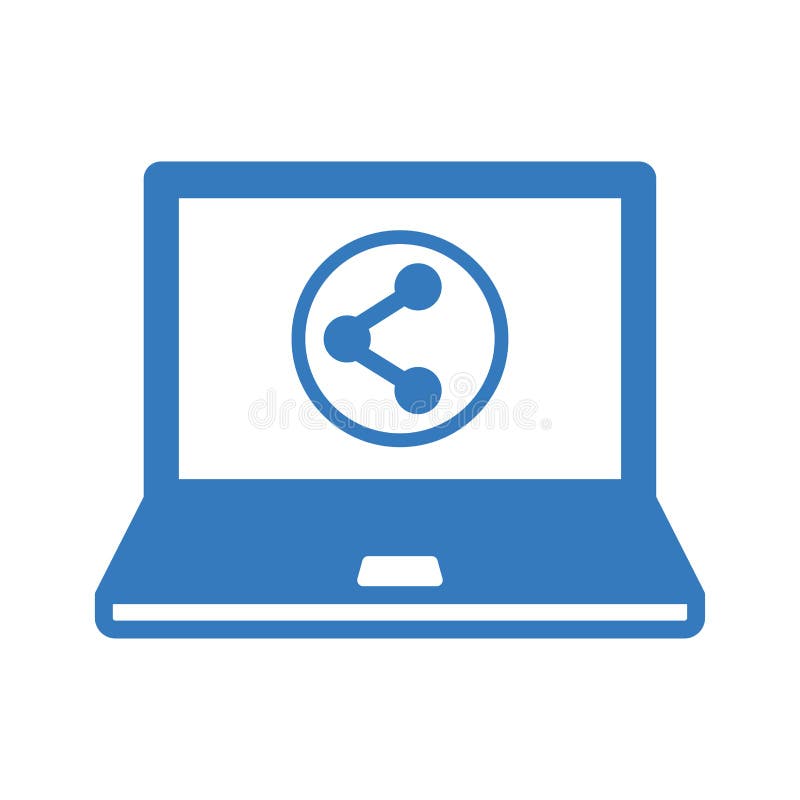 Device, Connect, Share Icon. Blue Version Stock Vector - Illustration ...