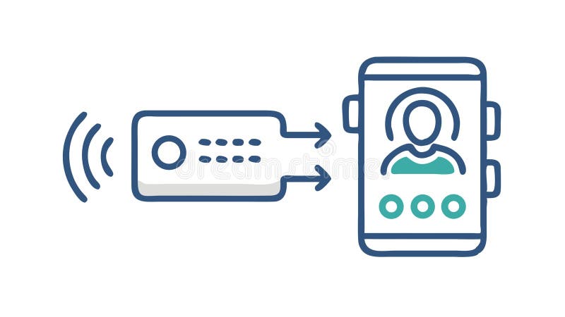 Device Connecting To Phone, Wireless Data Transfer Vector Design ...