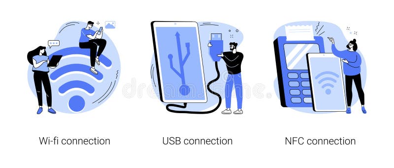Device Connectivity Abstract Concept Vector Illustrations. Stock Vector ...