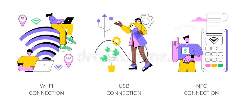 Device Connectivity Abstract Concept Vector Illustrations. Stock Vector ...