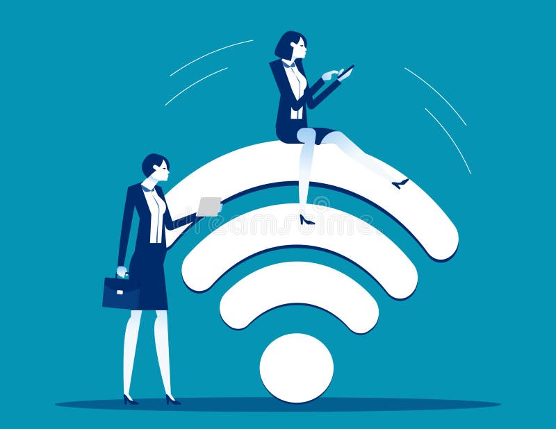 Device Connectivity Abstract Concept. Wi Fi Vector Illustration Stock ...