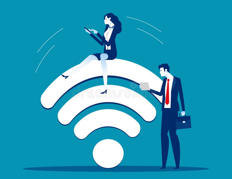 Device Connectivity Abstract Concept. Wi Fi Vector Illustration Stock ...