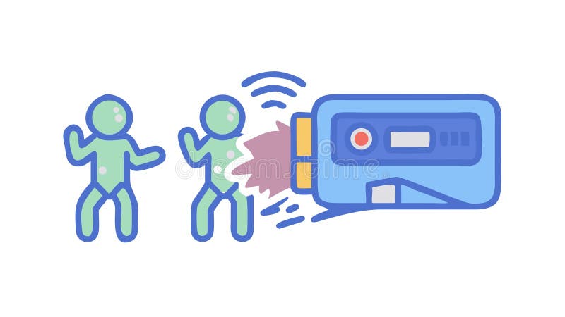 Device Control Over People, Technology Influence on Society, Vector ...