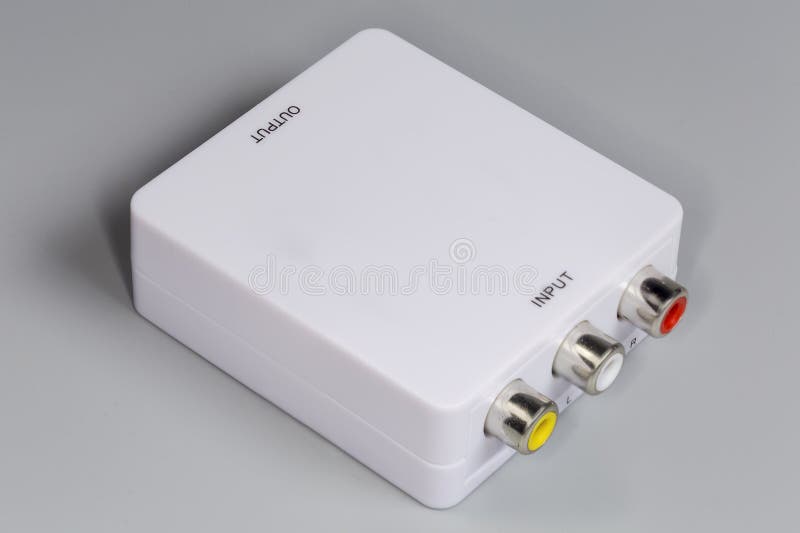 Device of Converter Composite Video To Other on Gray Background Stock ...