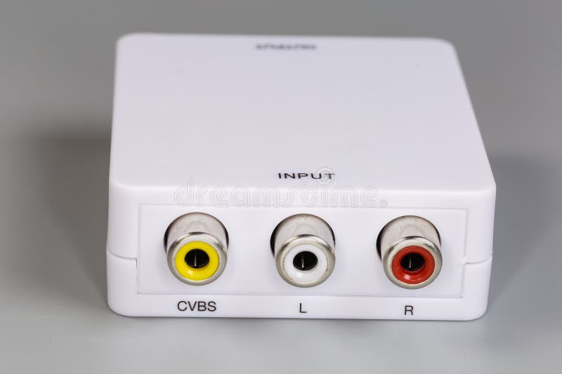 Device of Converter Composite Video To Other on Gray Background Stock ...