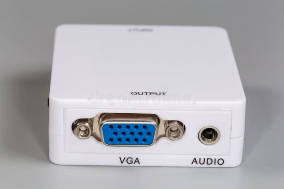 Device of Converter Composite Video To VGA on Gray Background Stock ...