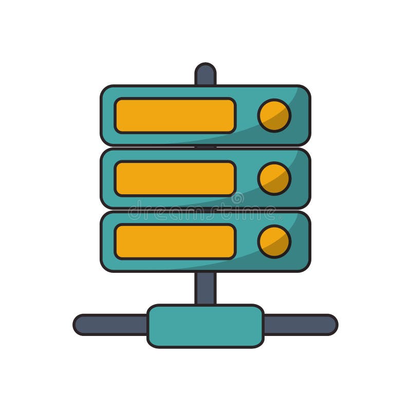 Device and Data Base Design Stock Vector - Illustration of hardware ...